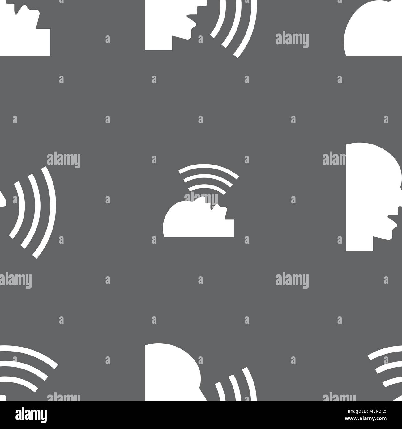 Talking Flat modern web icon. Seamless pattern on a gray background ...