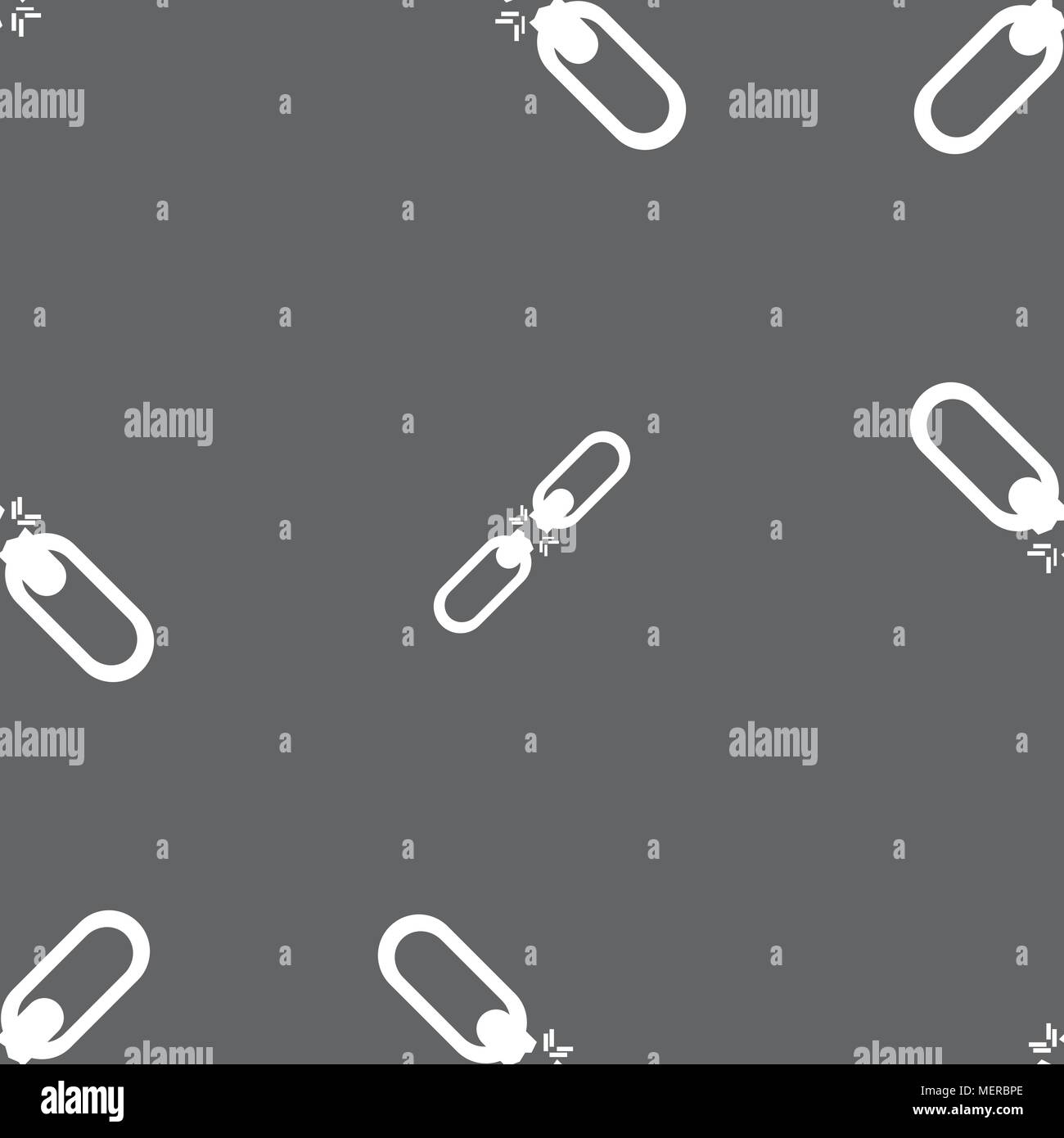 Broken connection flat single icon. Seamless pattern on a gray ...