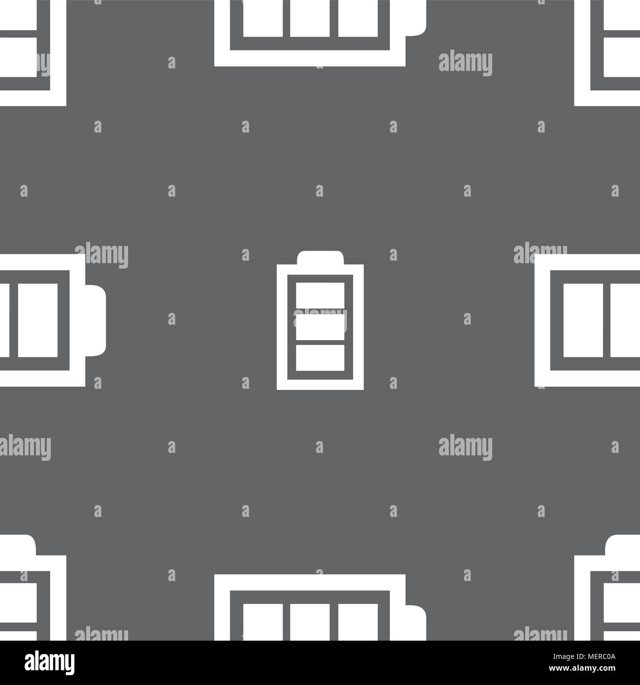 Battery fully charged sign icon. Electricity symbol. Seamless pattern ...