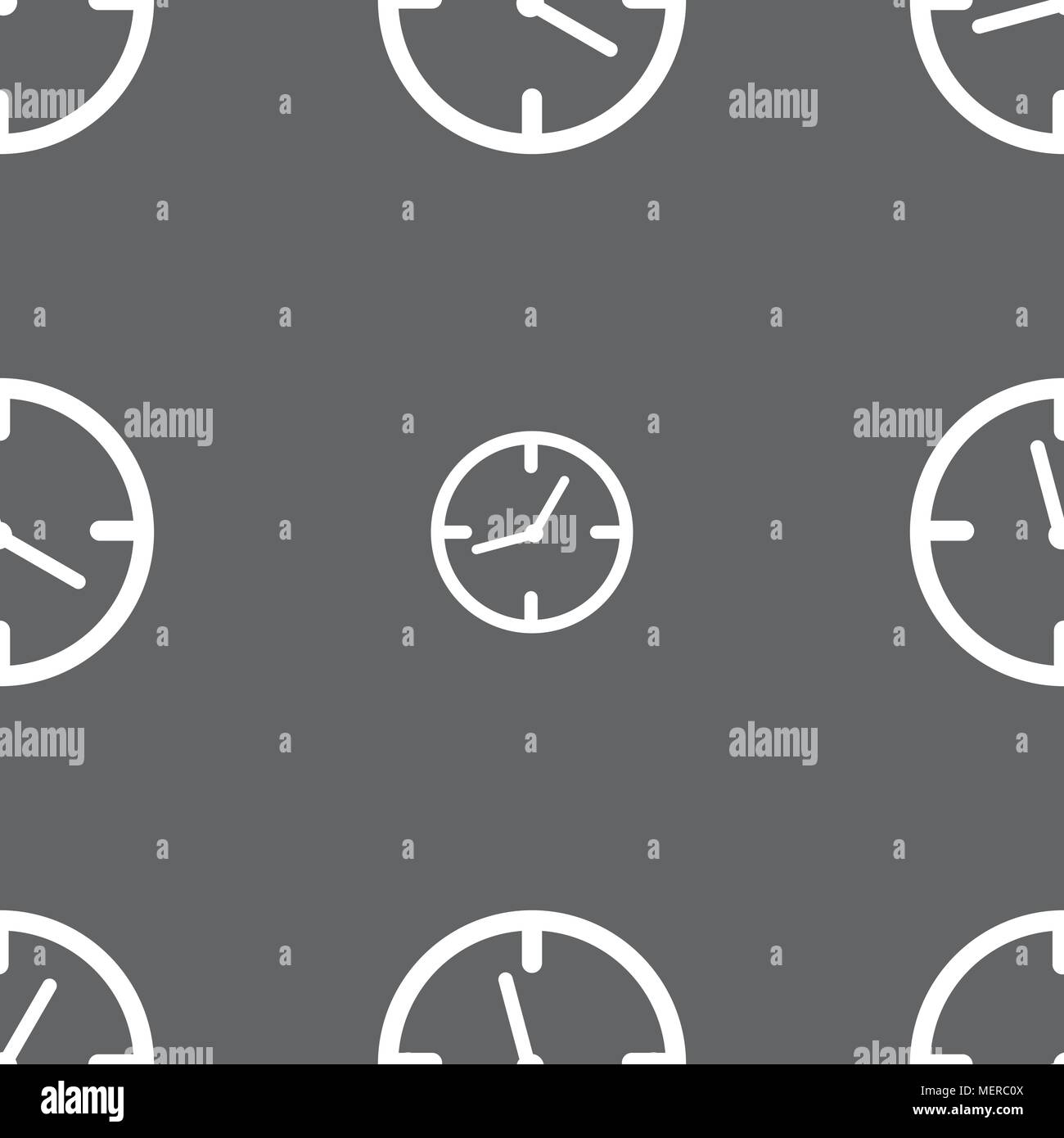 Clock time sign icon. Mechanical watch symbol. Seamless pattern on a ...