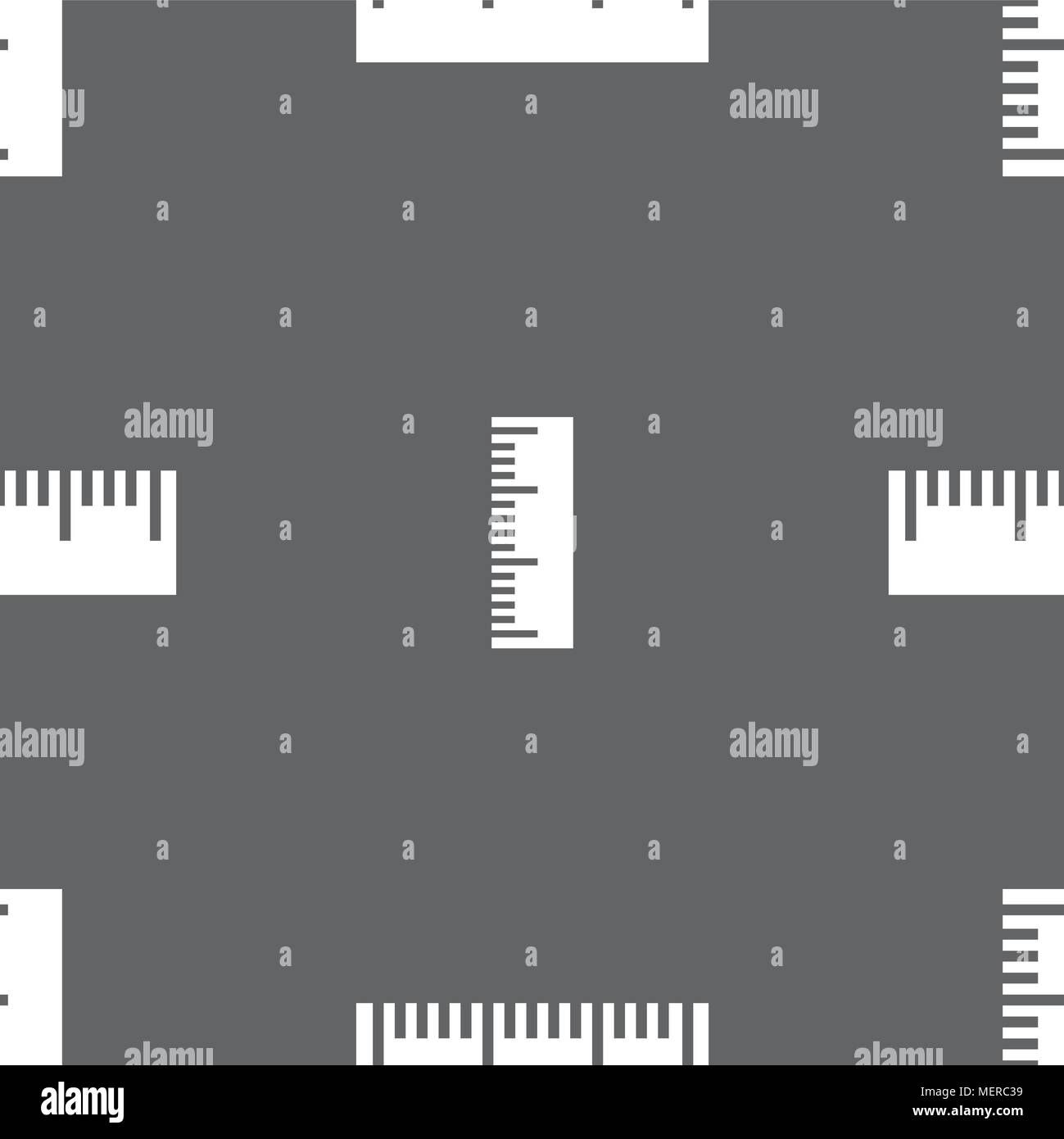 Ruler sign icon. School tool symbol. Seamless pattern on a gray ...