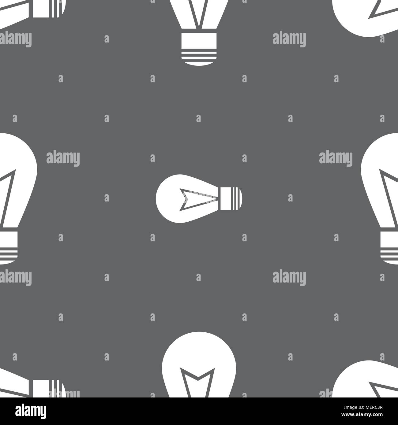 Light lamp sign icon. Idea symbol. Lightis on. Seamless pattern on a ...