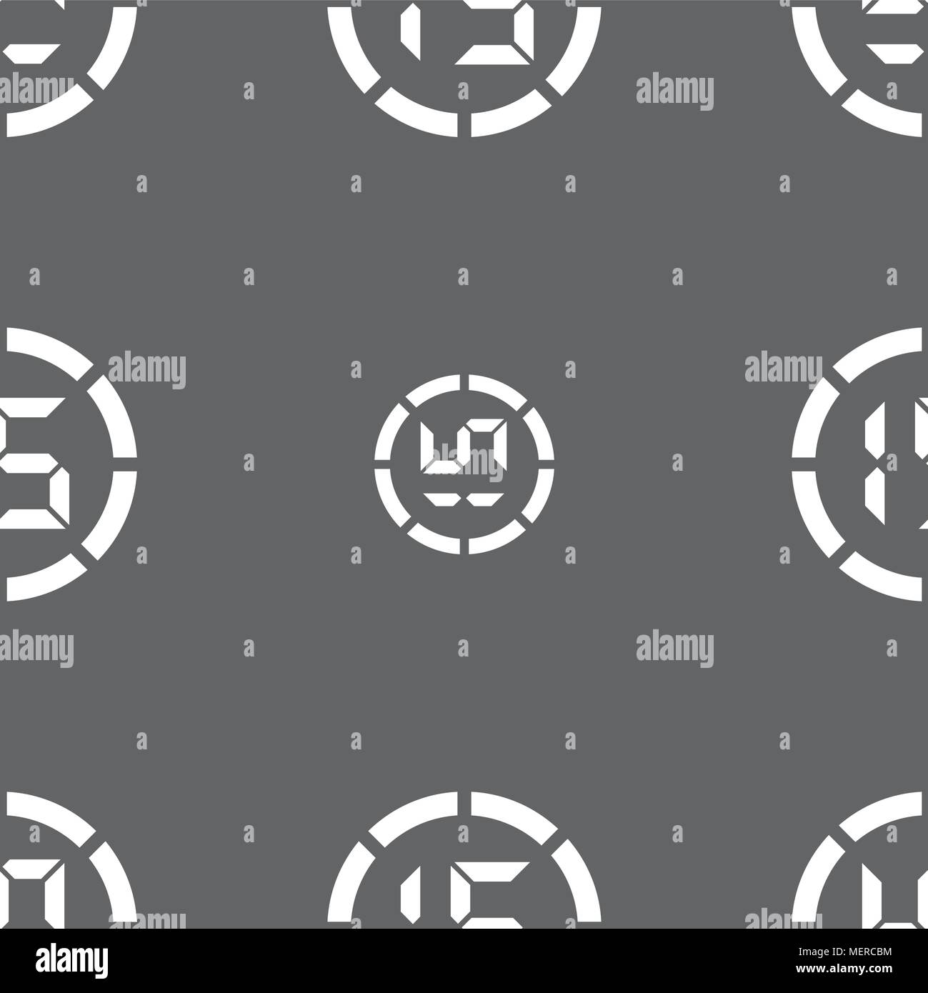 15 second stopwatch icon sign. Seamless pattern on a gray background ...