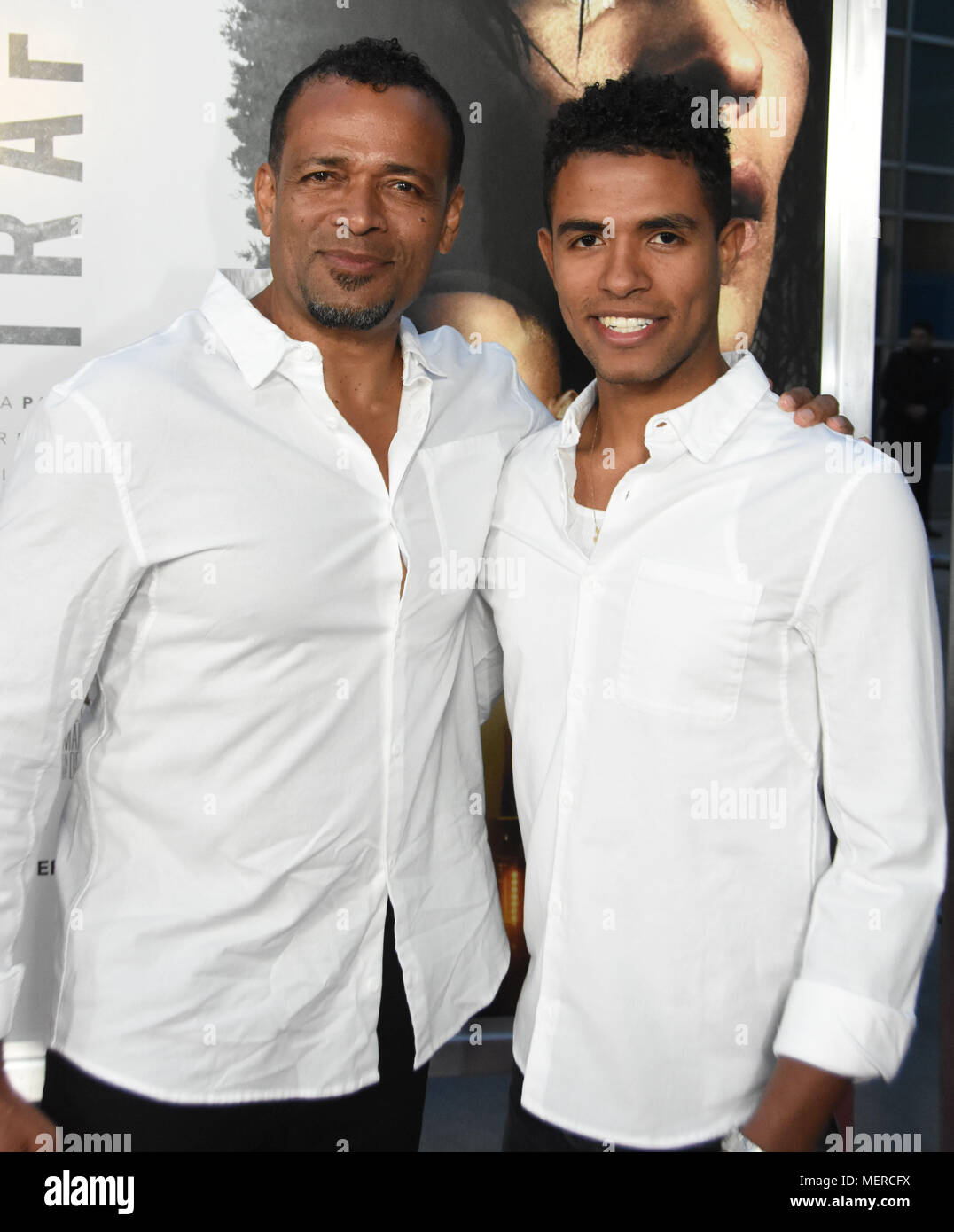LOS ANGELES, CA - APRIL 19: (L-R) Director/actor Mario Van Peebles and ...