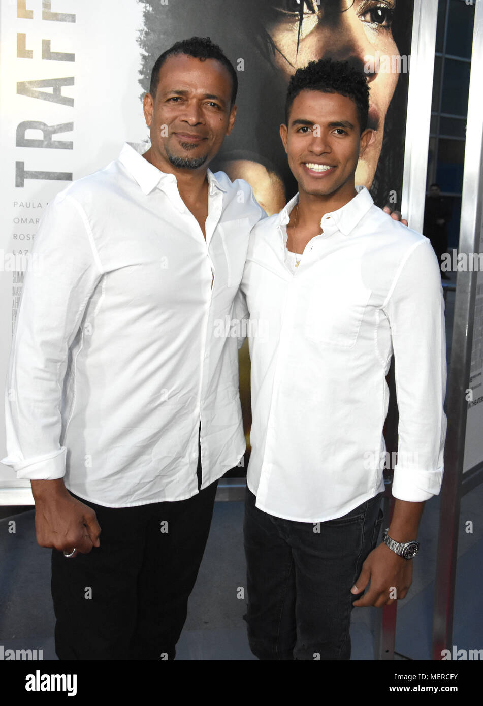LOS ANGELES, CA - APRIL 19: (L-R) Director/actor Mario Van Peebles and ...