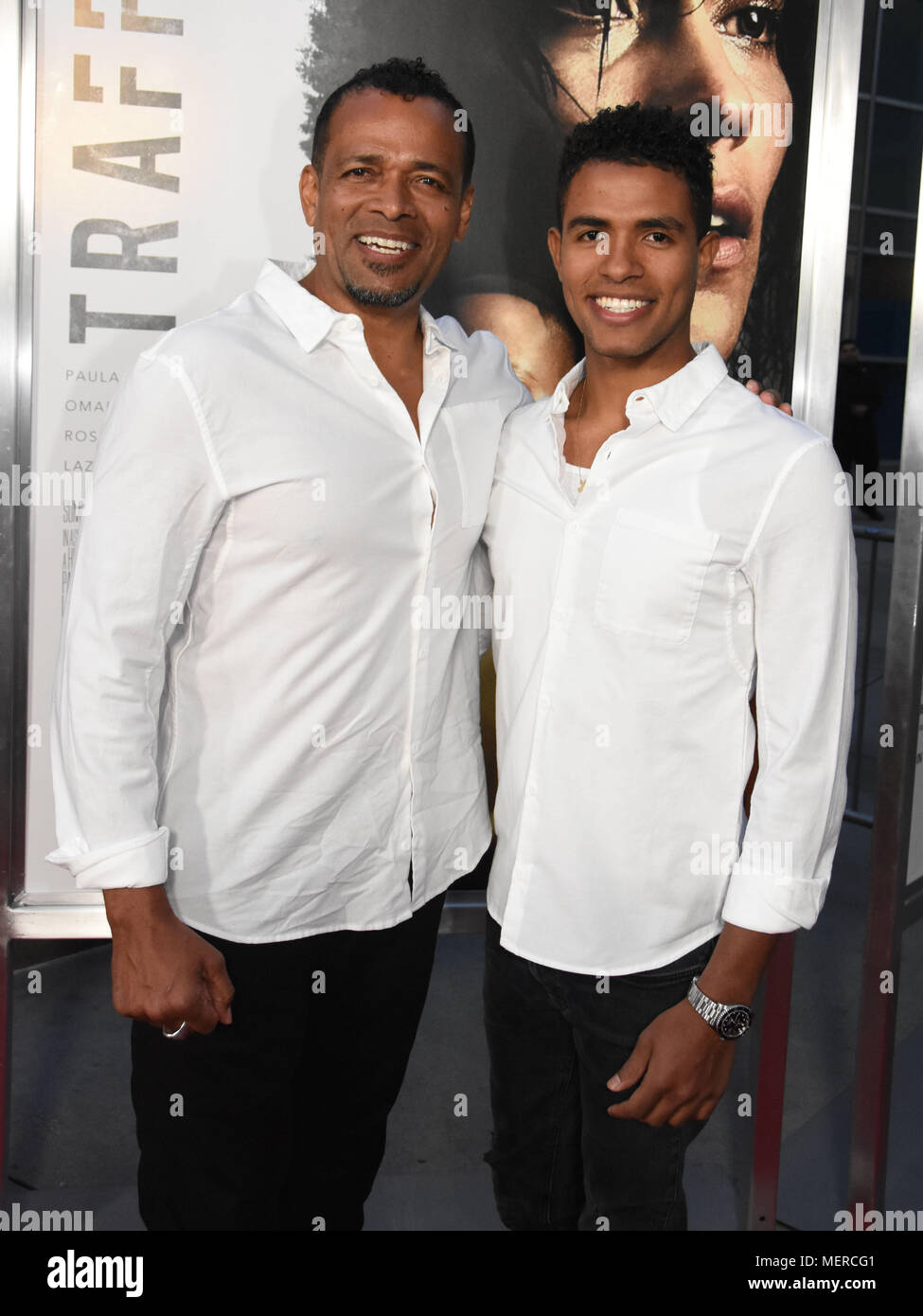 LOS ANGELES, CA - APRIL 19: (L-R) Director/actor Mario Van Peebles and ...