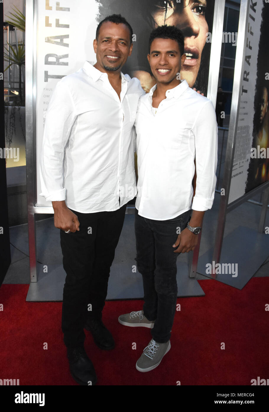 LOS ANGELES, CA - APRIL 19: (L-R) Director/actor Mario Van Peebles and ...