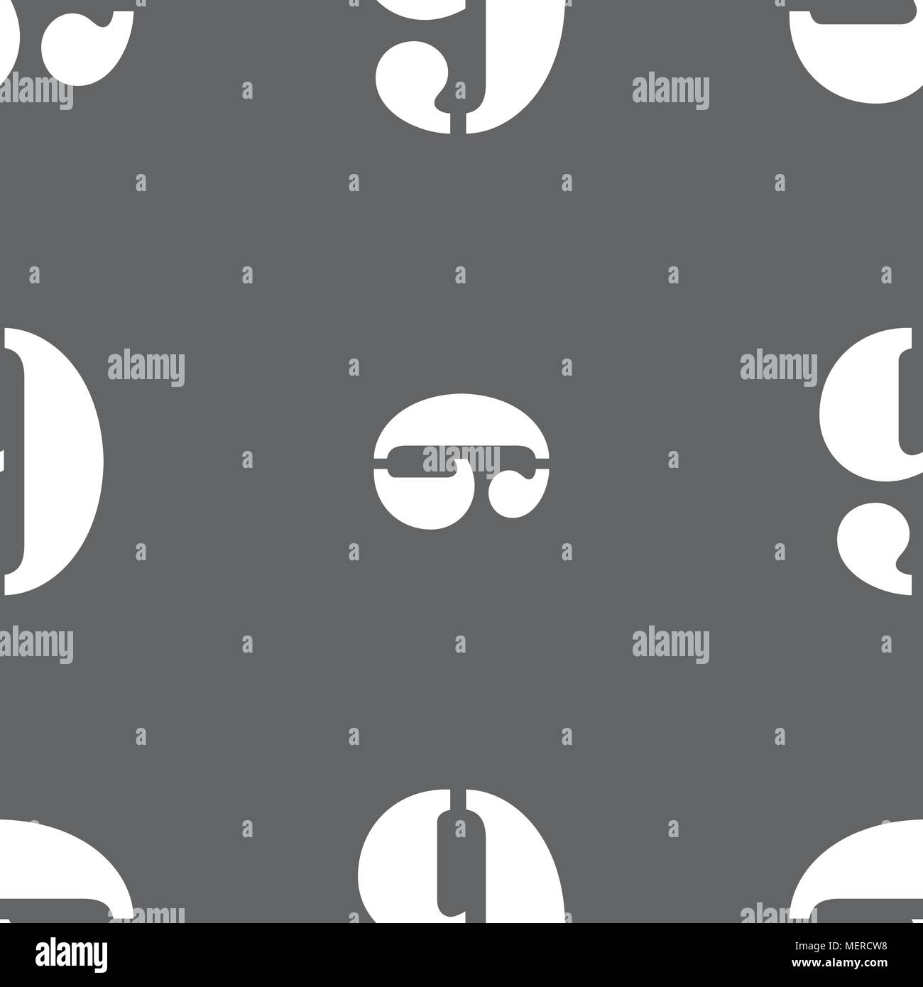 number Nine icon sign. Seamless pattern on a gray background. Vector ...