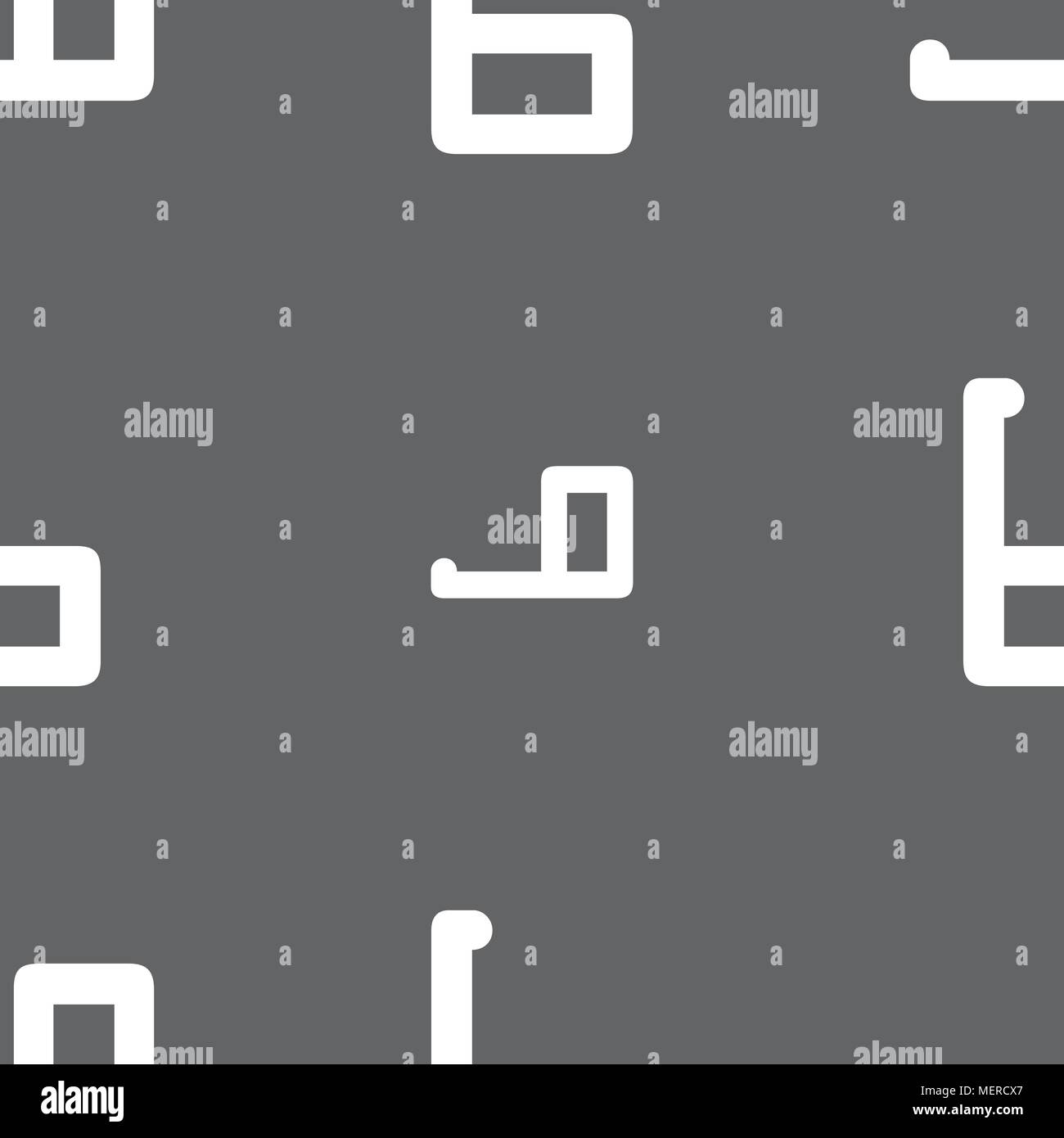 number six icon sign. Seamless pattern on a gray background. Vector ...