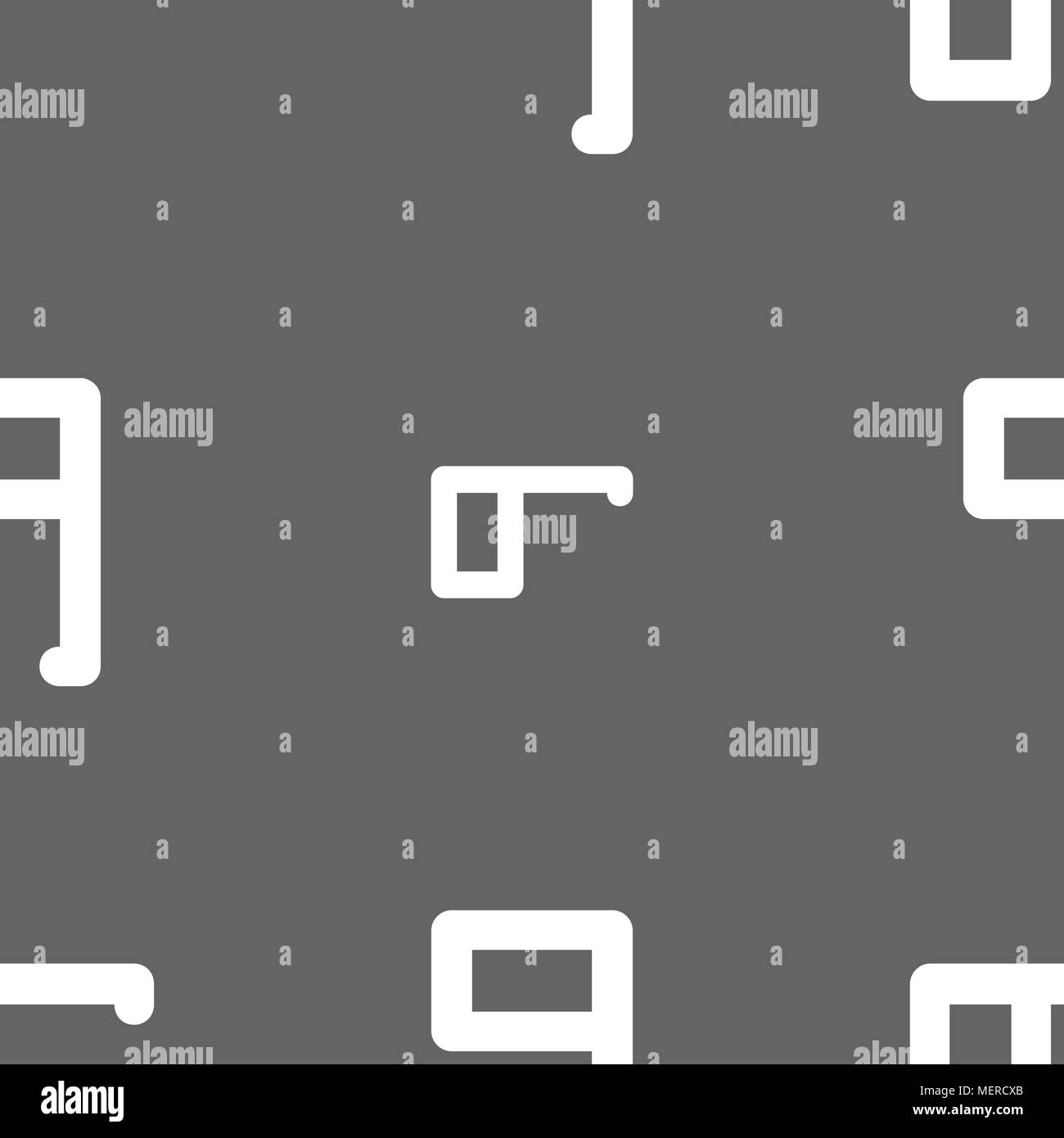 number Nine icon sign. Seamless pattern on a gray background. Vector ...