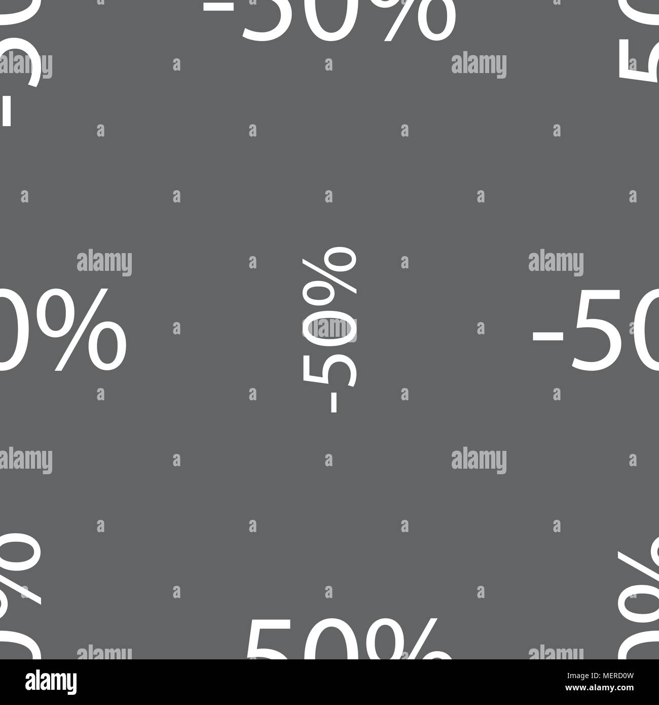 50 percent discount sign icon. Sale symbol. Special offer label ...