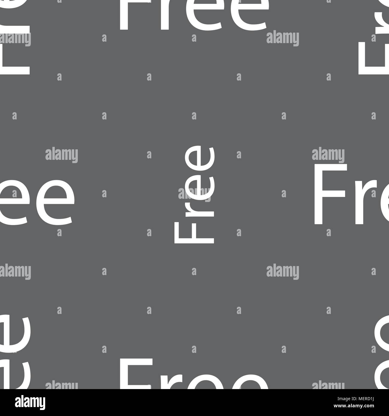 Free sign icon. Special offer symbol. Seamless pattern on a gray ...