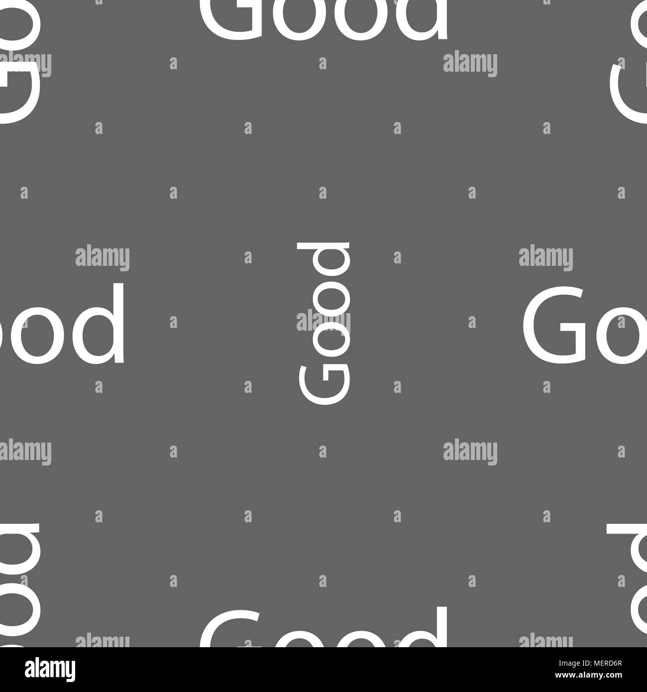 Good sign icon. Seamless pattern on a gray background. Vector ...