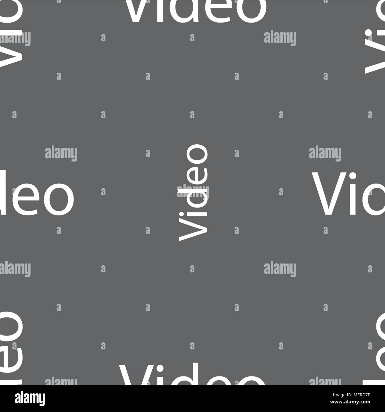 Play video sign icon. Player navigation symbol. Seamless pattern on a ...