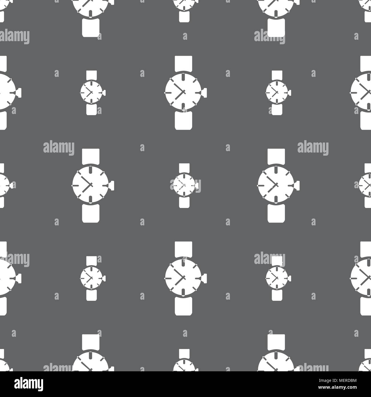 watches icon symbol . Seamless pattern on a gray background. Vector ...