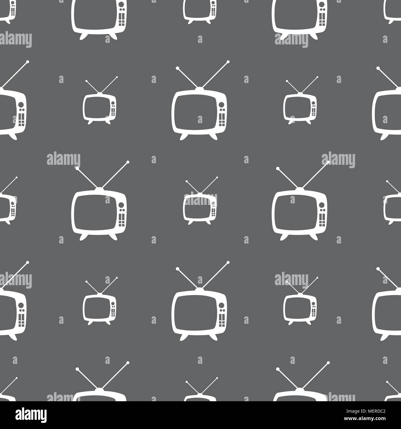 Retro TV mode sign icon. Television set symbol. Seamless pattern on a ...