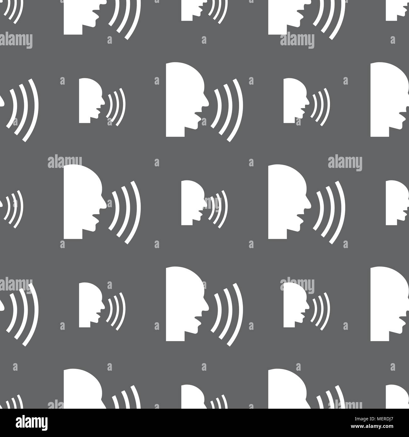 Talking Flat modern web icon. Seamless pattern on a gray background ...