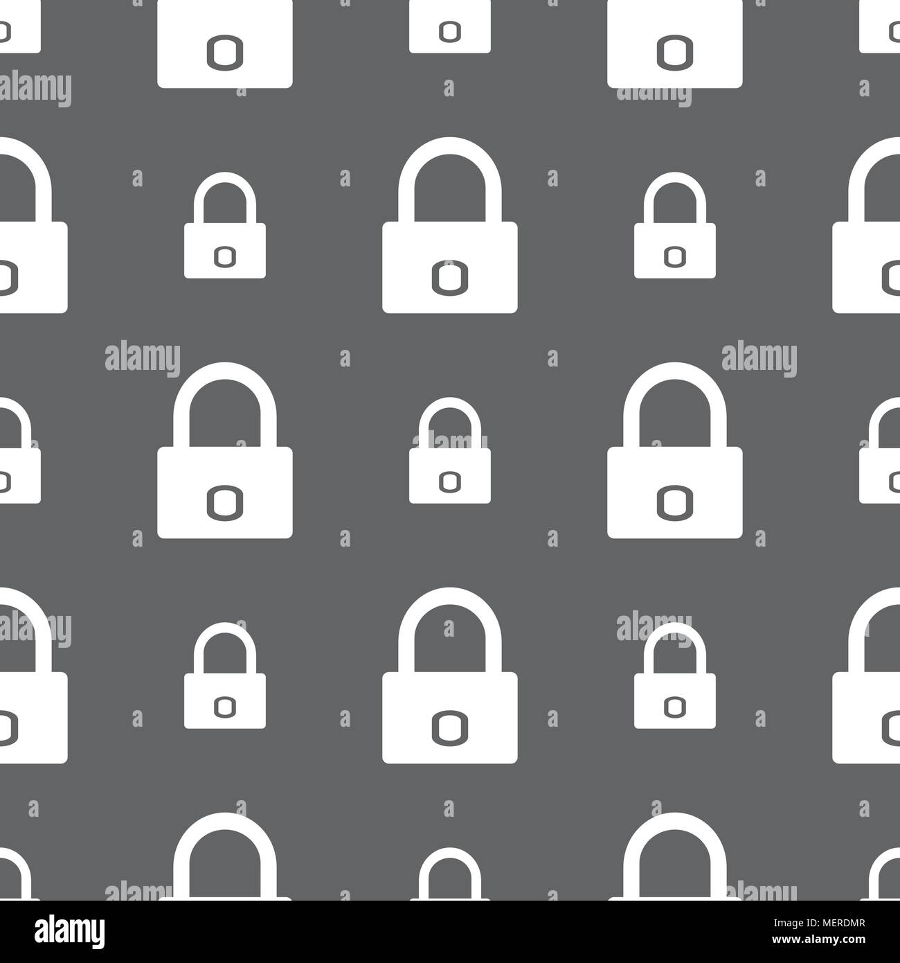 Lock sign icon. Locker symbol. Seamless pattern on a gray background ...