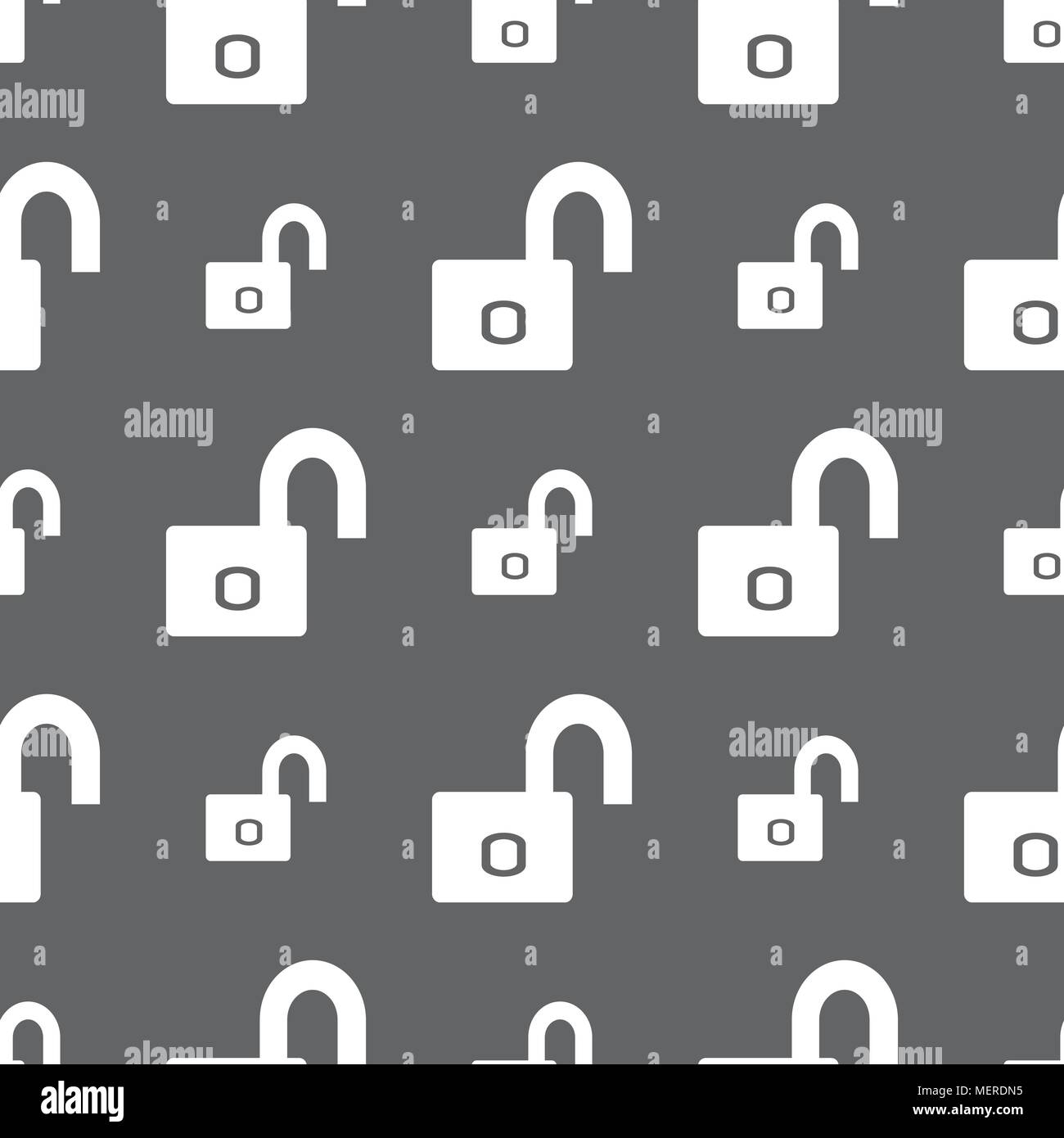Lock sign icon. Locker symbol. Seamless pattern on a gray background ...