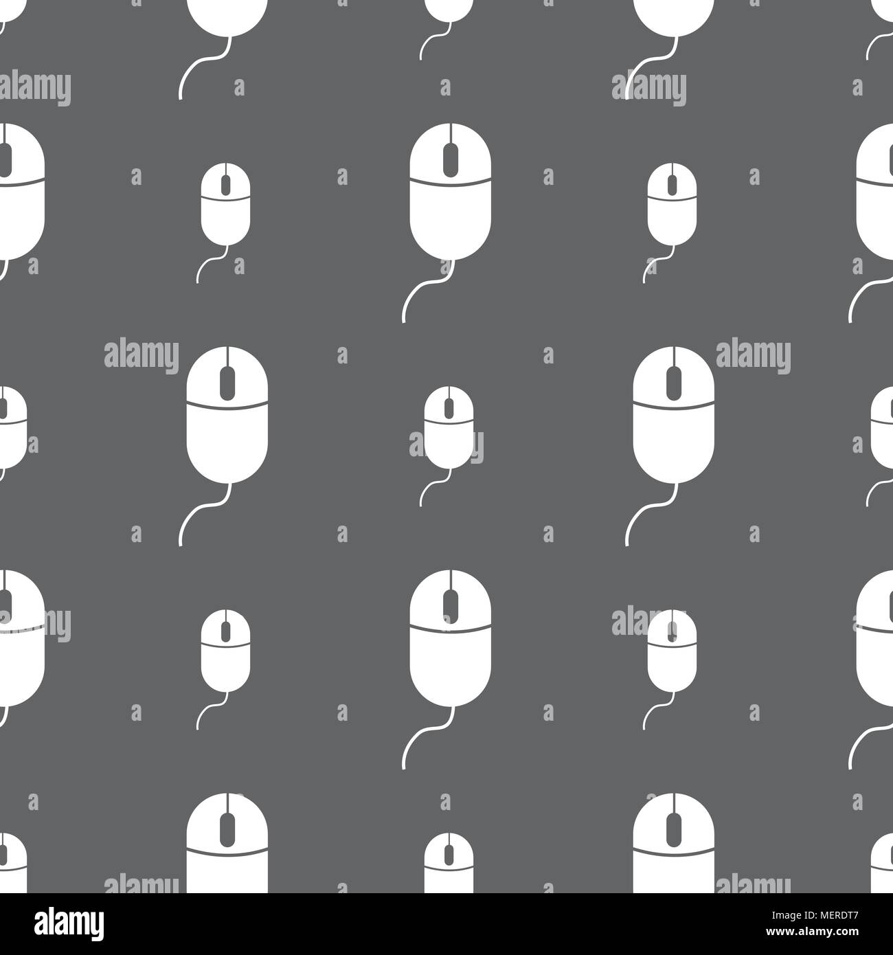 Computer mouse sign icon. Optical with wheel symbol. Seamless pattern ...