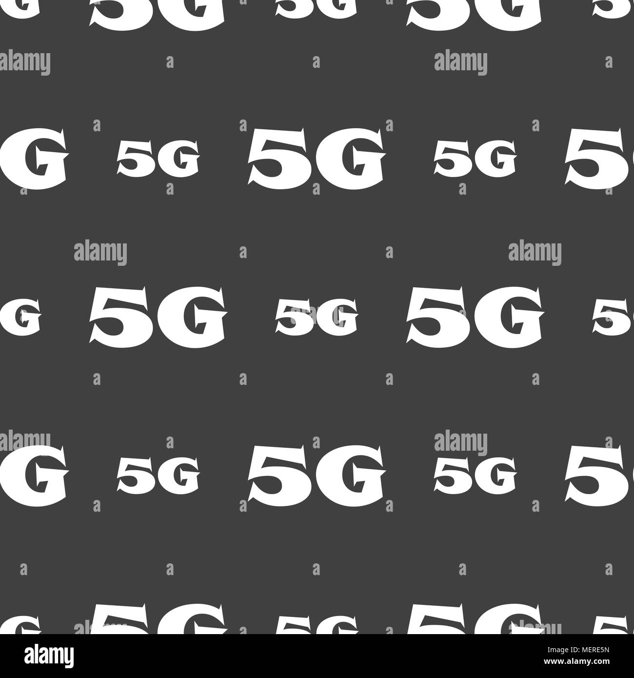 5G sign icon. Mobile telecommunications technology symbol. Seamless ...