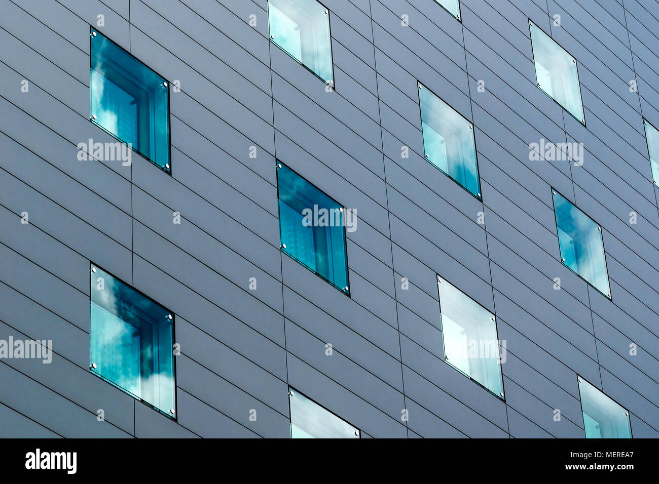Modern windows mosaic in contemporary modular facade system Stock Photo ...