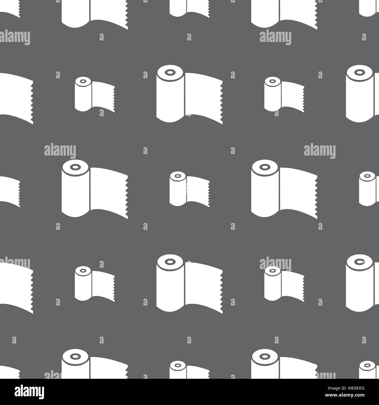 Toilet paper, WC roll icon sign. Seamless pattern on a gray background ...
