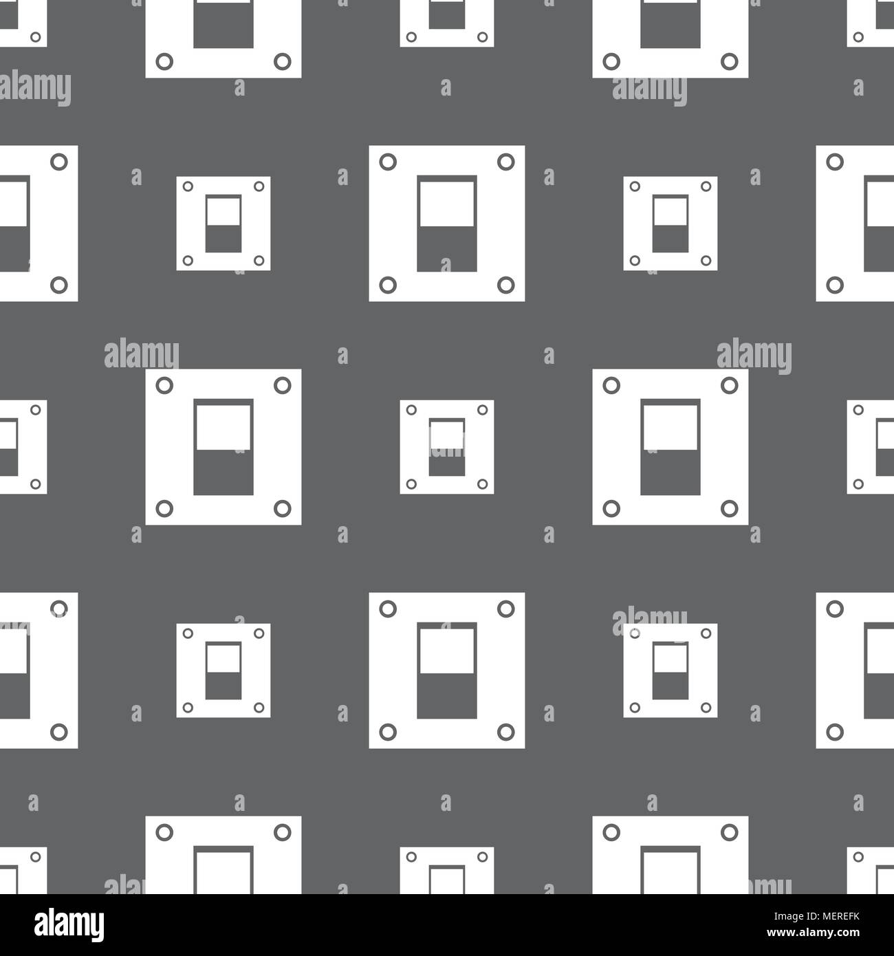 Power switch icon sign. Seamless pattern on a gray background. Vector ...