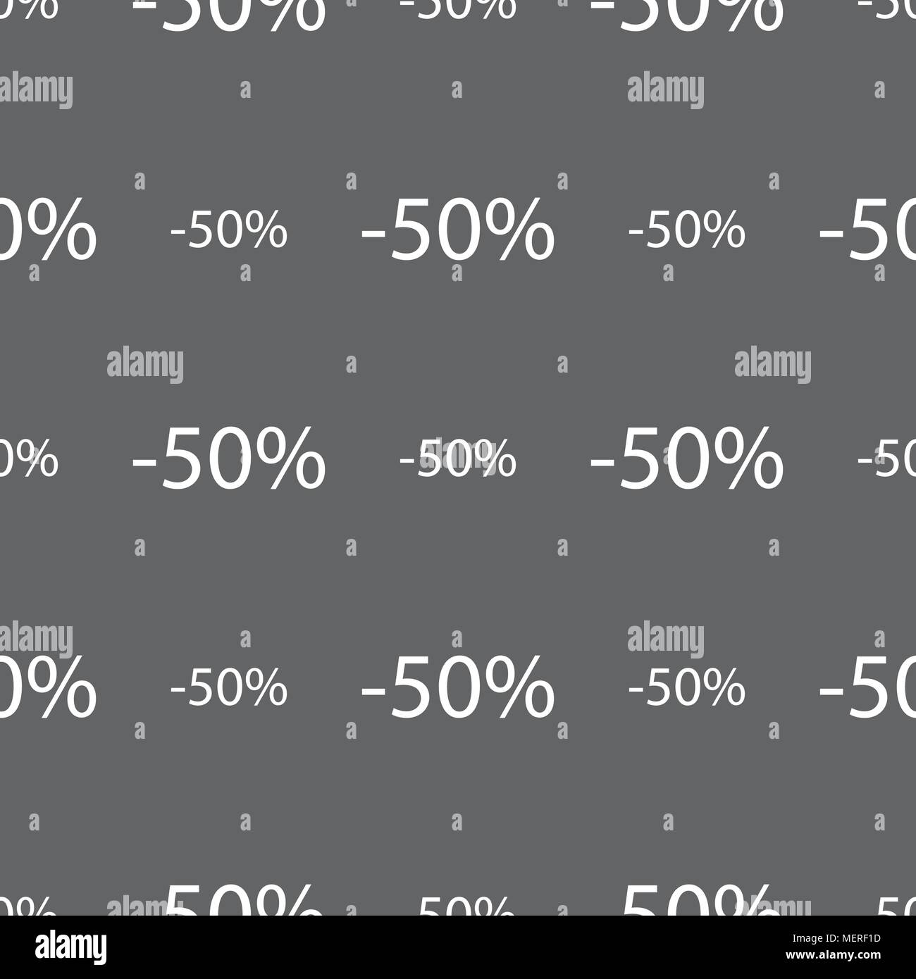 50 percent discount sign icon. Sale symbol. Special offer label ...