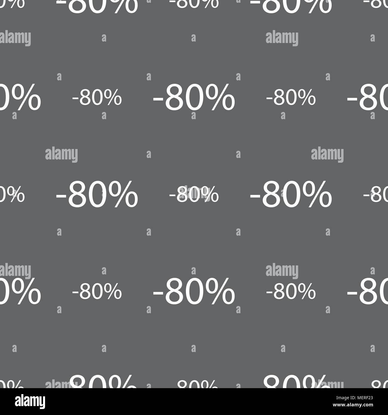 80 percent discount sign icon. Sale symbol. Special offer label ...