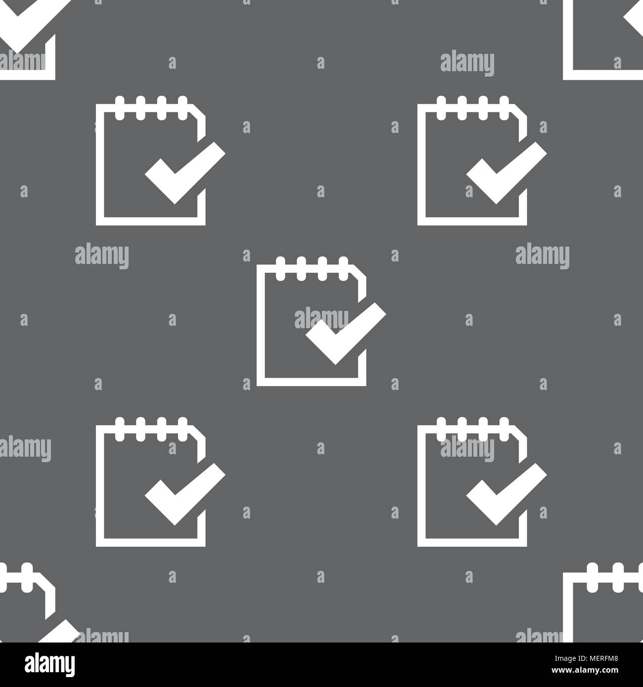 Edit document sign icon. Seamless pattern on a gray background. Vector ...