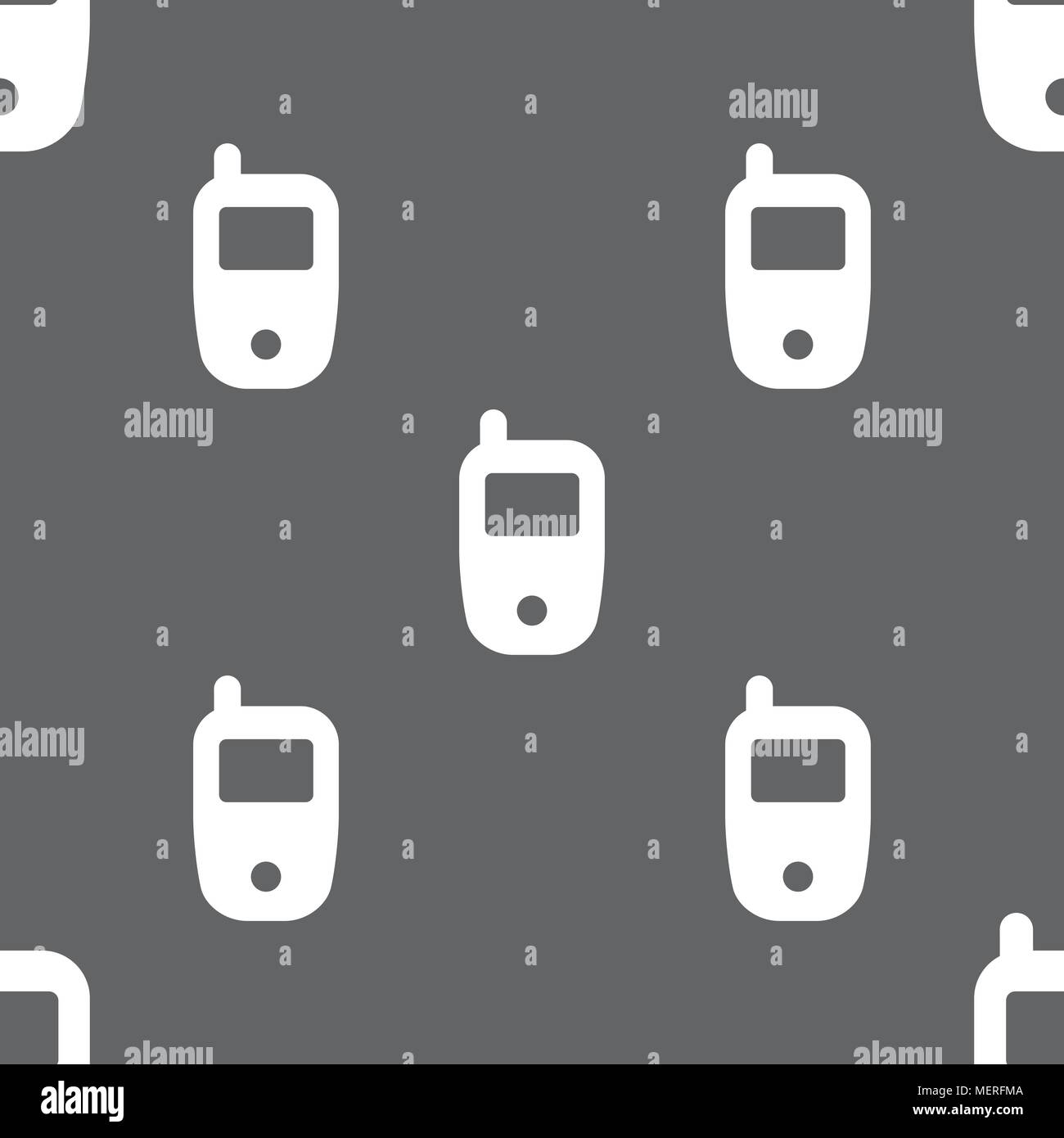 Mobile telecommunications technology symbol. Seamless pattern on a gray ...