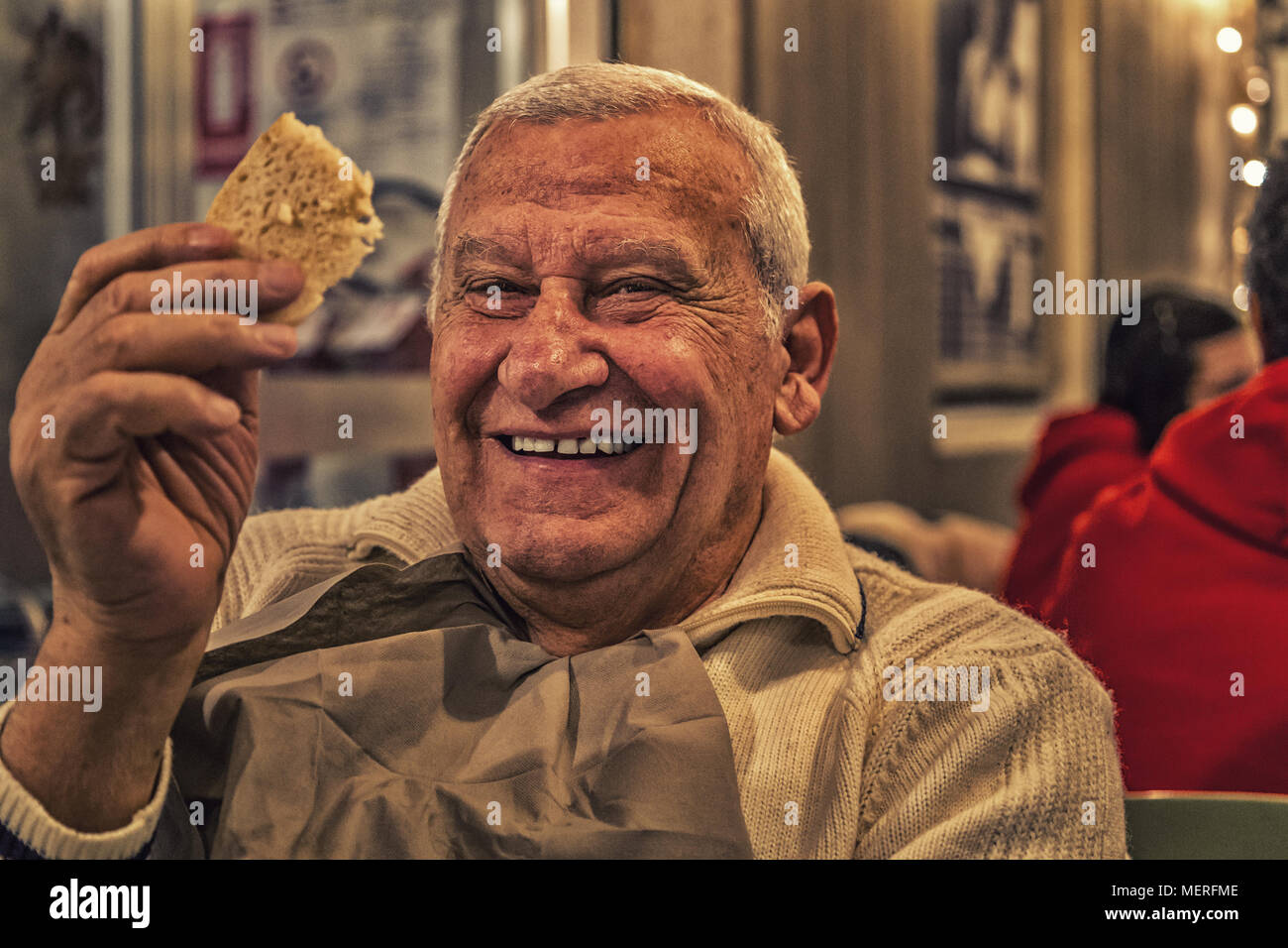 Old man eating bread hi-res stock photography and images - Alamy