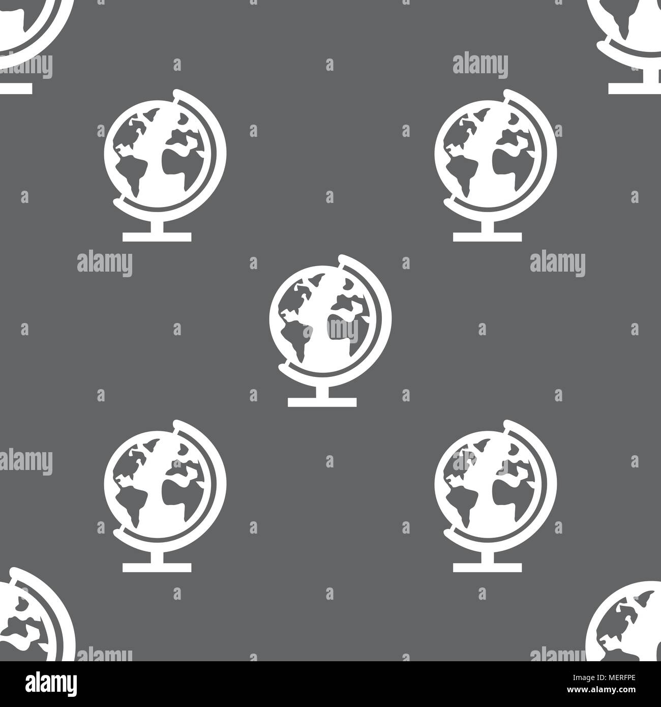 Globe sign icon. World map geography symbol. Globes on stand for ...