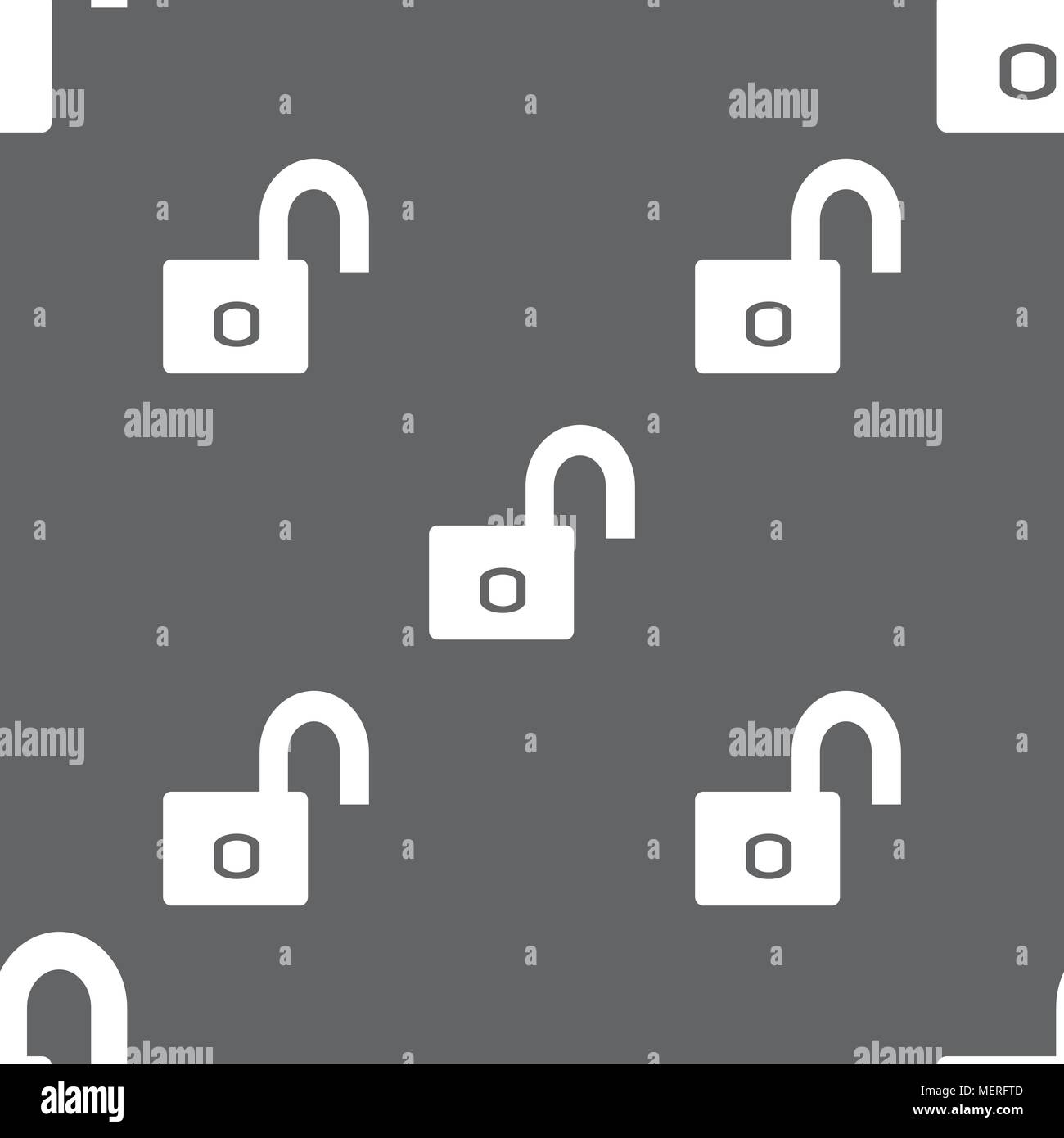 Lock sign icon. Locker symbol. Seamless pattern on a gray background ...