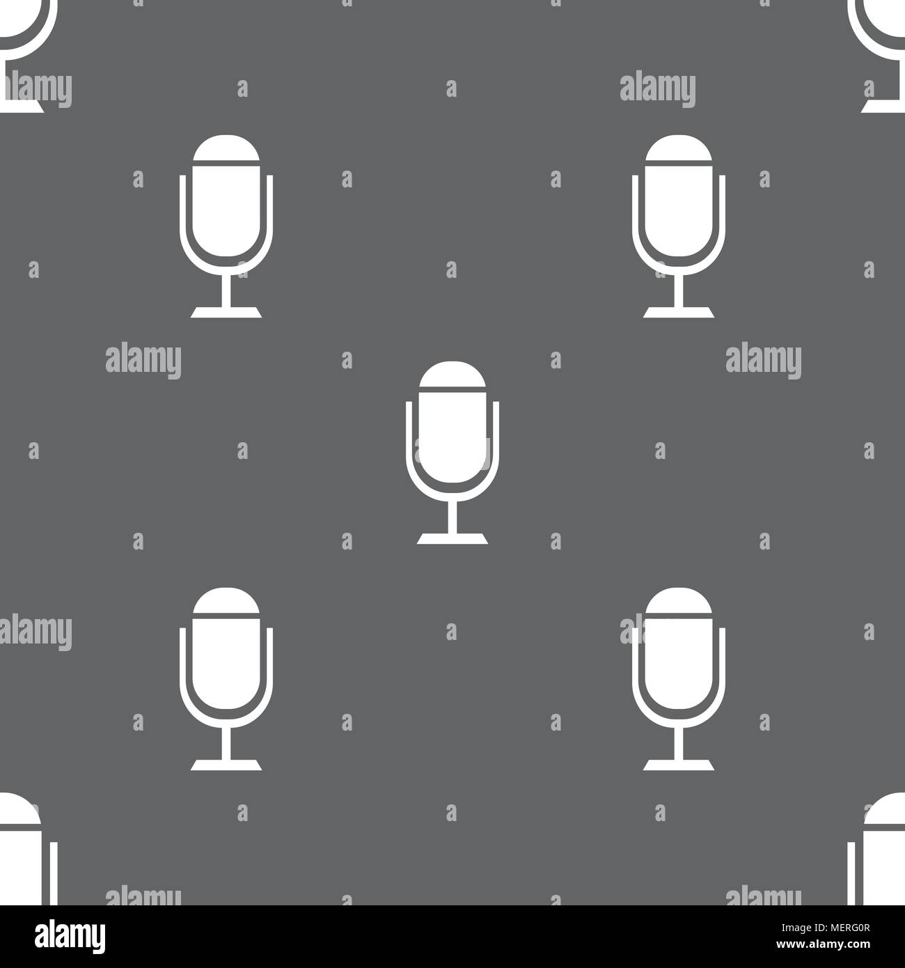 Microphone icon. Speaker symbol. Live music sign. Seamless pattern on a ...