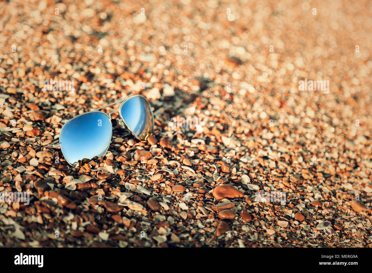 sunglasses, beach, reflection, summer, exposure, sand, pebbles ...
