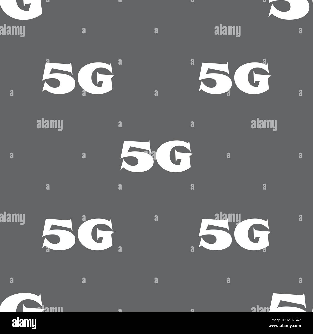5G sign icon. Mobile telecommunications technology symbol. Seamless ...