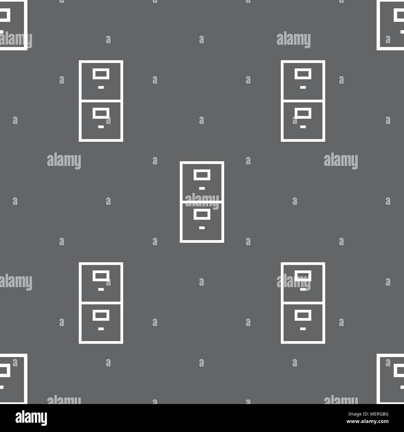 Safe sign icon. Deposit lock symbol. Seamless pattern on a gray ...