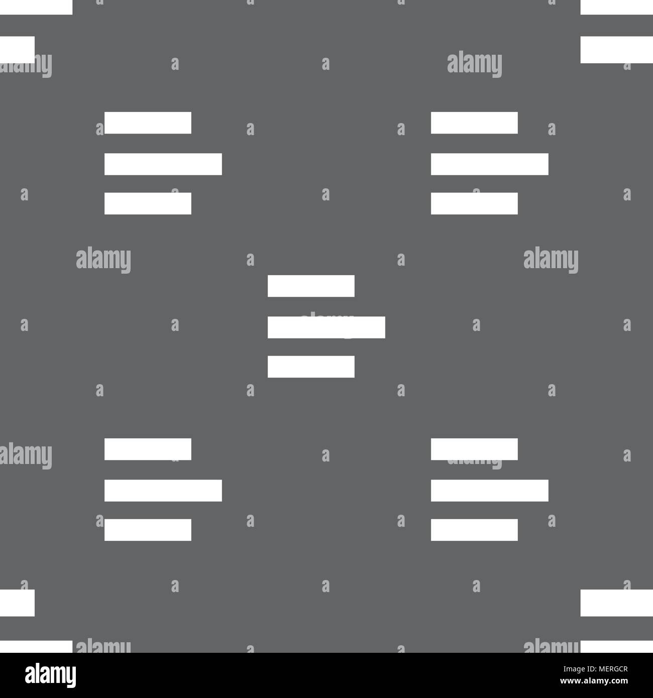 Left-aligned icon sign. Seamless pattern on a gray background. Vector ...