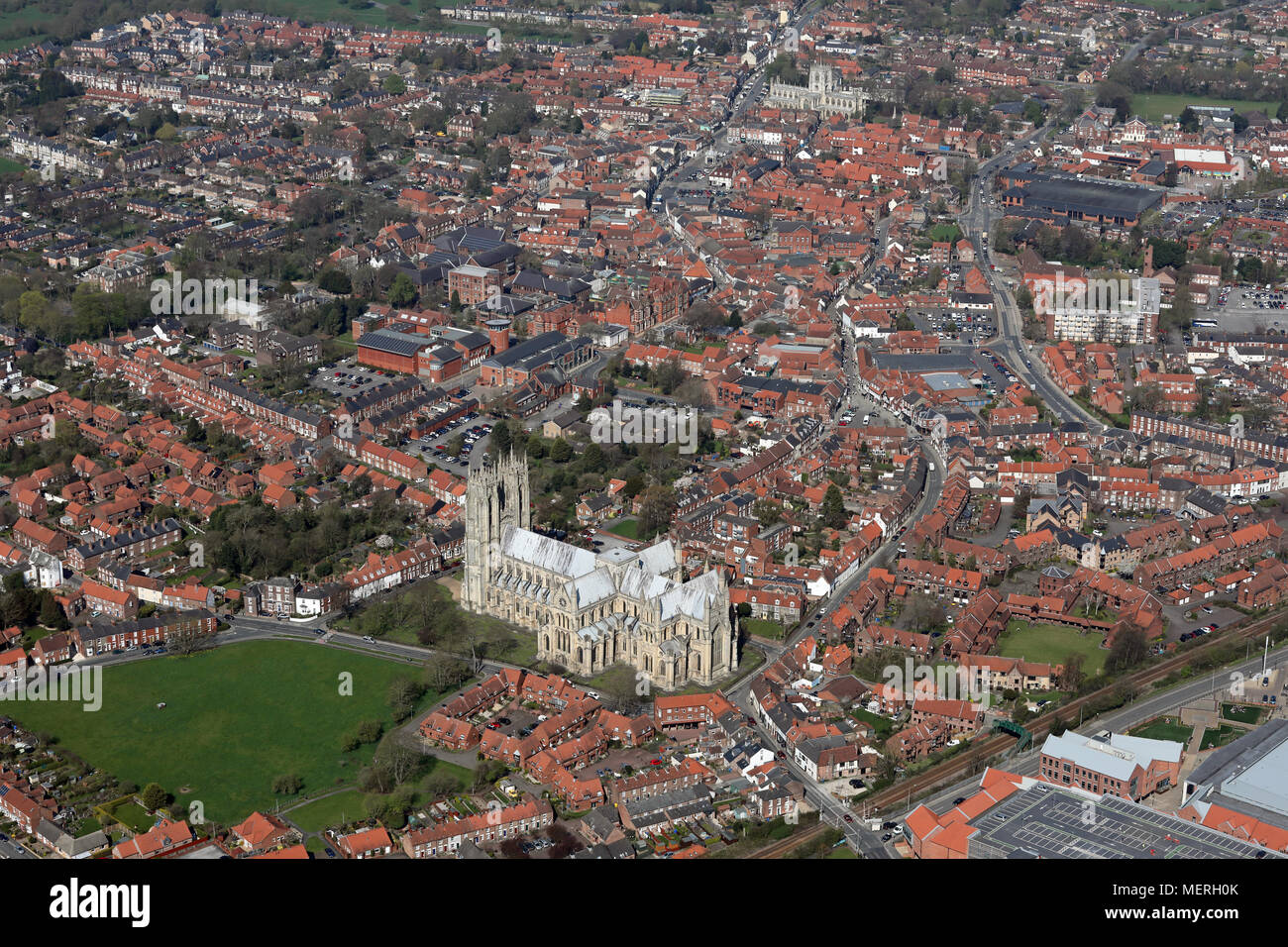 Aerial view beverley east yorkshire hi-res stock photography and images ...