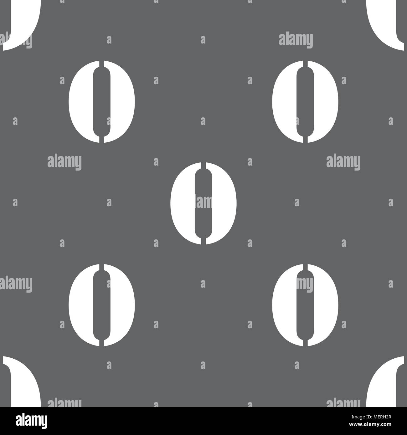 number zero icon sign. Seamless pattern on a gray background. Vector ...