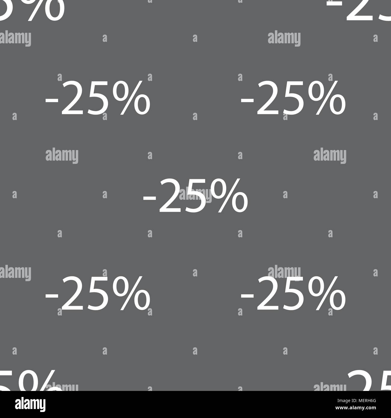 25 percent discount sign icon. Sale symbol. Special offer label ...