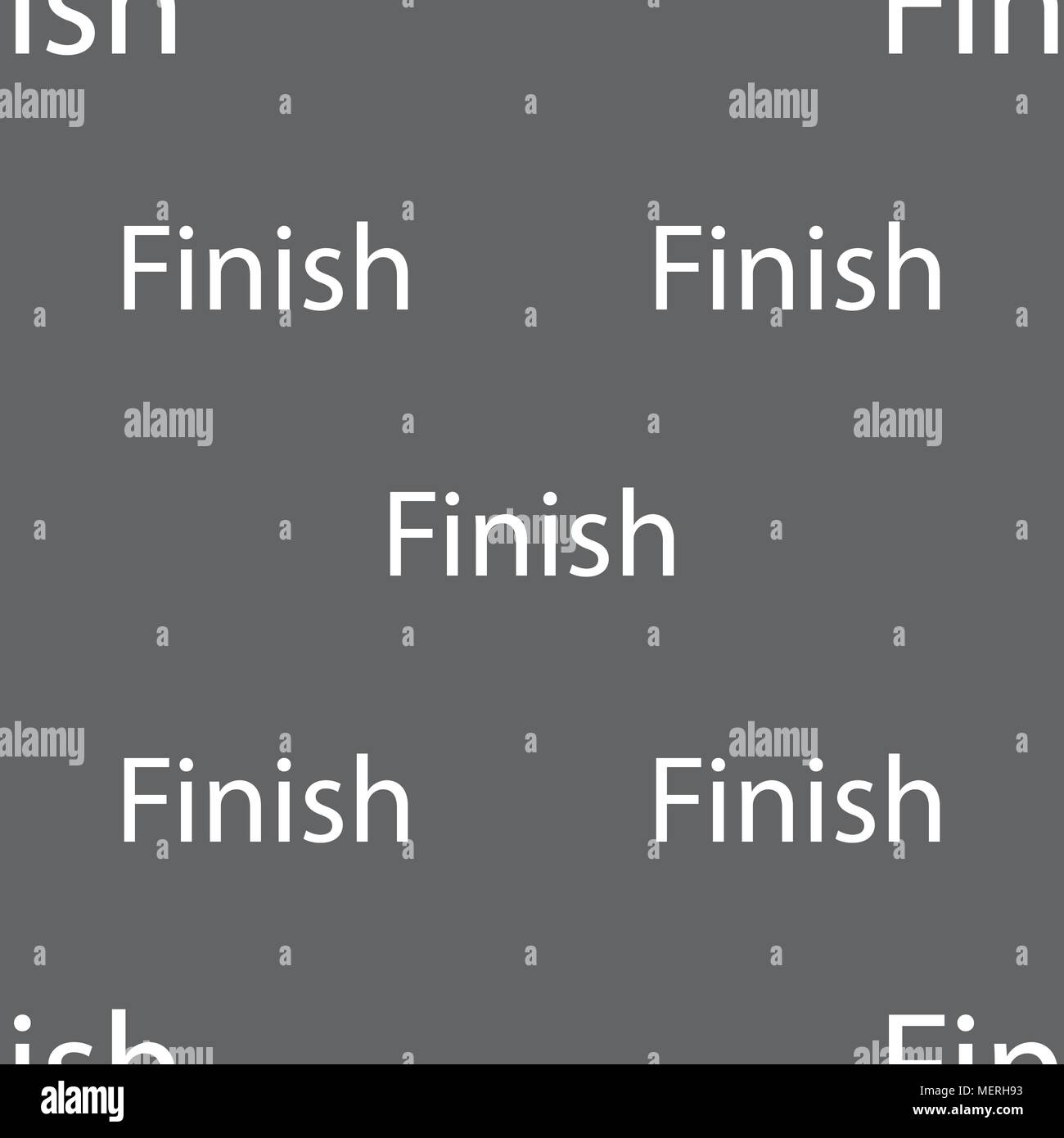 Finish sign icon. Power button. Seamless pattern on a gray background ...