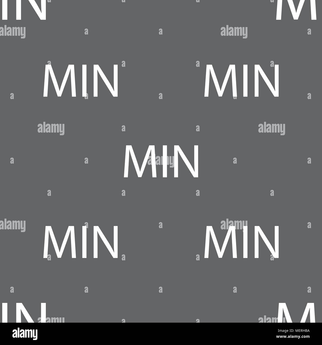 minimum sign icon. Seamless pattern on a gray background. Vector ...