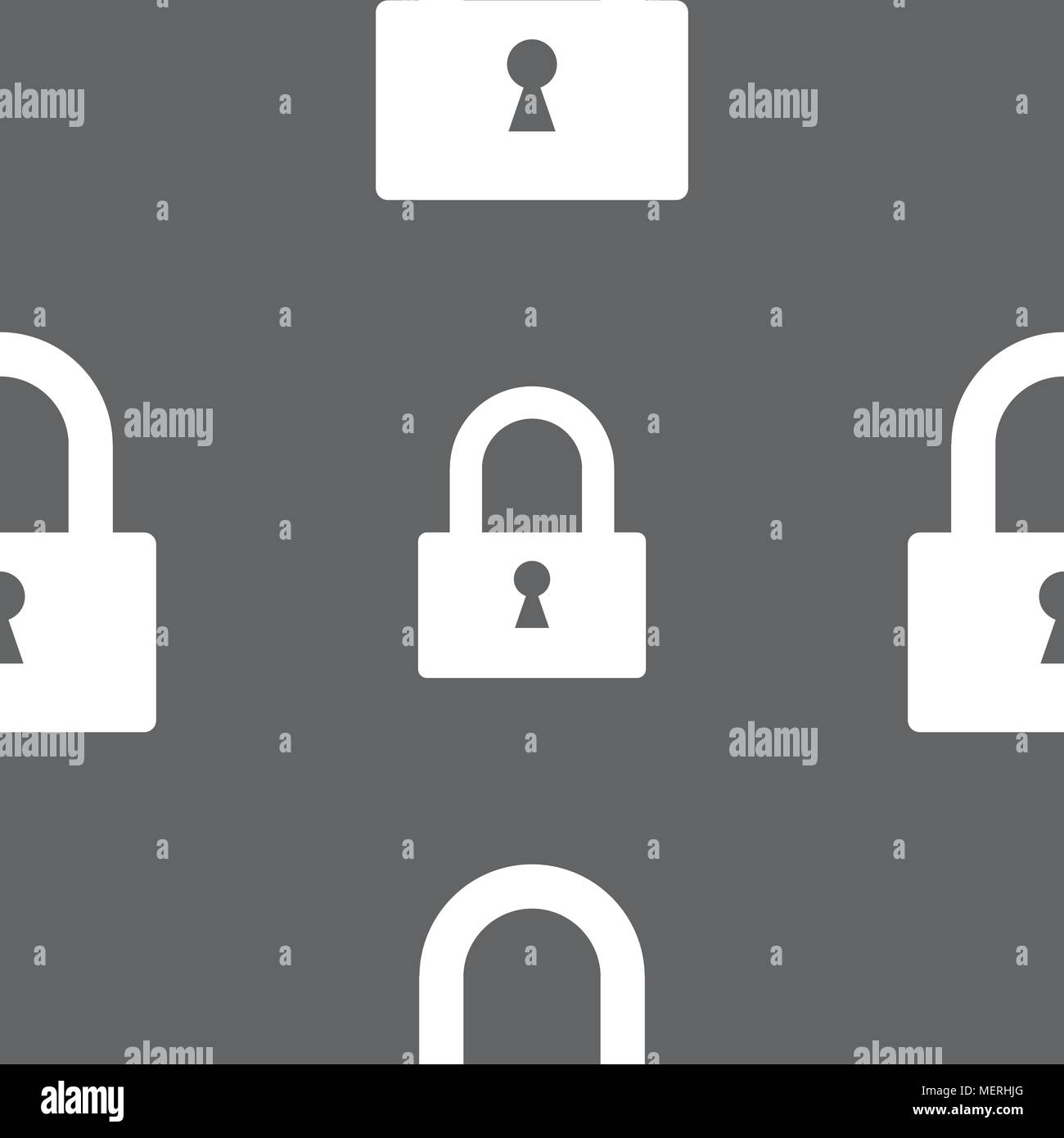 Lock sign icon. Locker symbol. Seamless pattern on a gray background ...