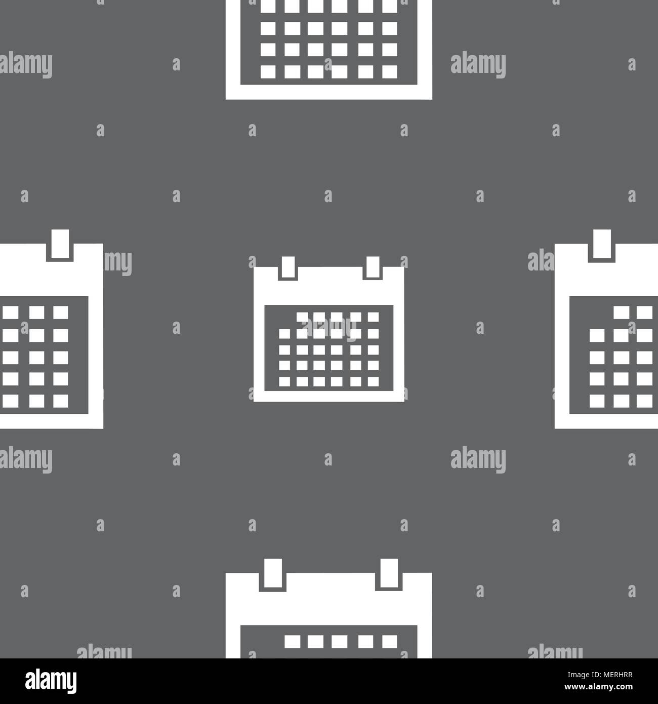 Calendar sign icon. days month symbol. Date button. Seamless pattern on ...