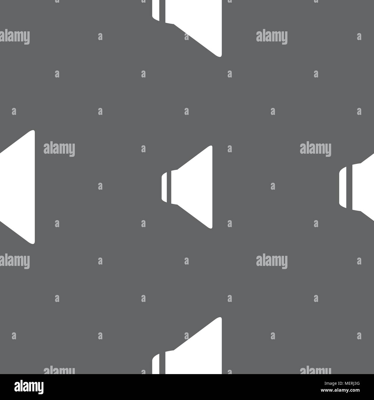 Speaker volume sign icon. Sound symbol. Seamless pattern on a gray ...