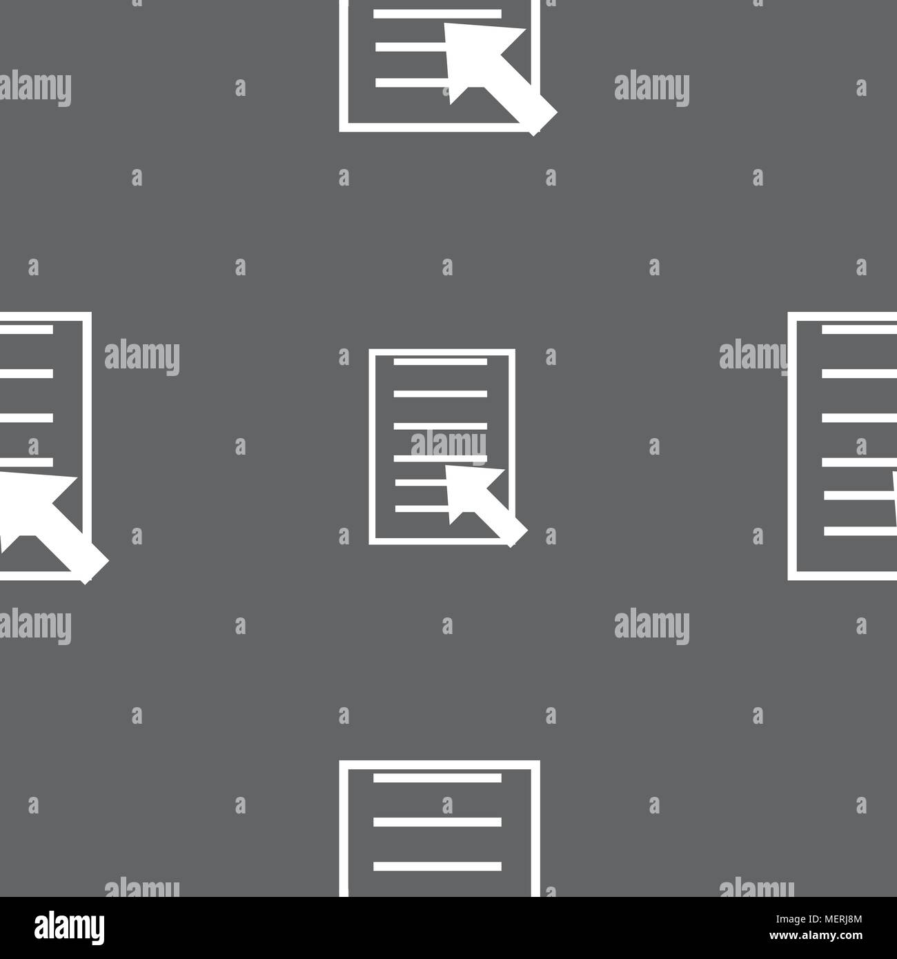 Text file sign icon. File document symbol. Seamless pattern on a gray ...