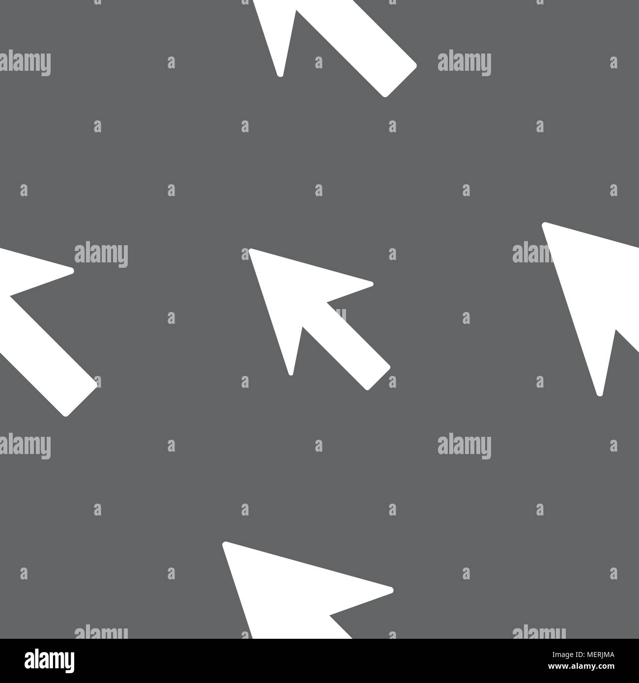Cursor, arrow icon sign. Seamless pattern on a gray background. Vector illustration Stock Vector ...